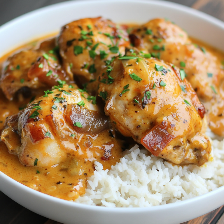 Smothered Chicken and Rice - cookingheavenly