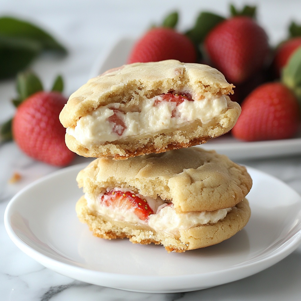 Strawberry Cheesecake Stuffed Cookies – A Decadent Delight ...