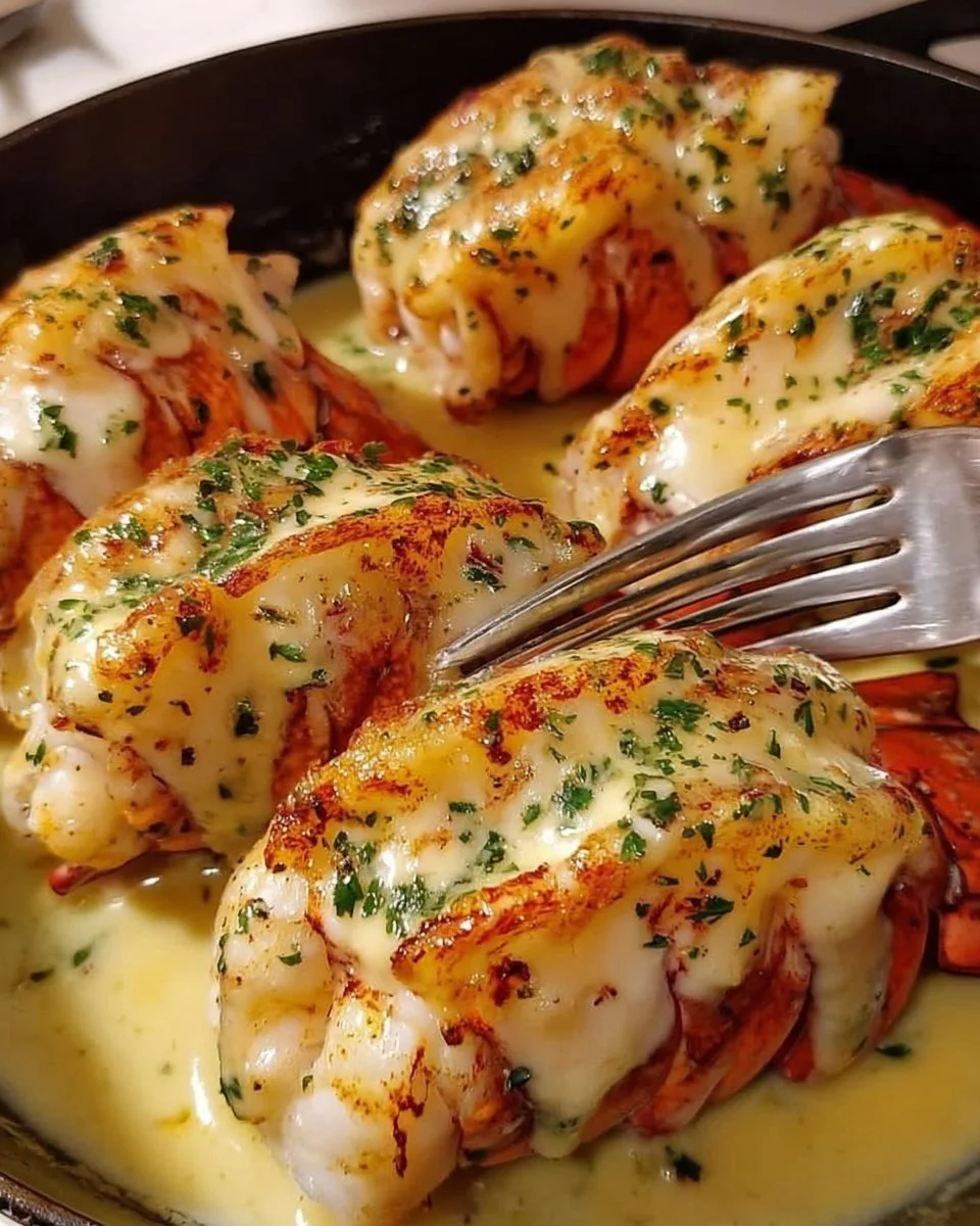 Easy Creamy Garlic Lobster Tails
