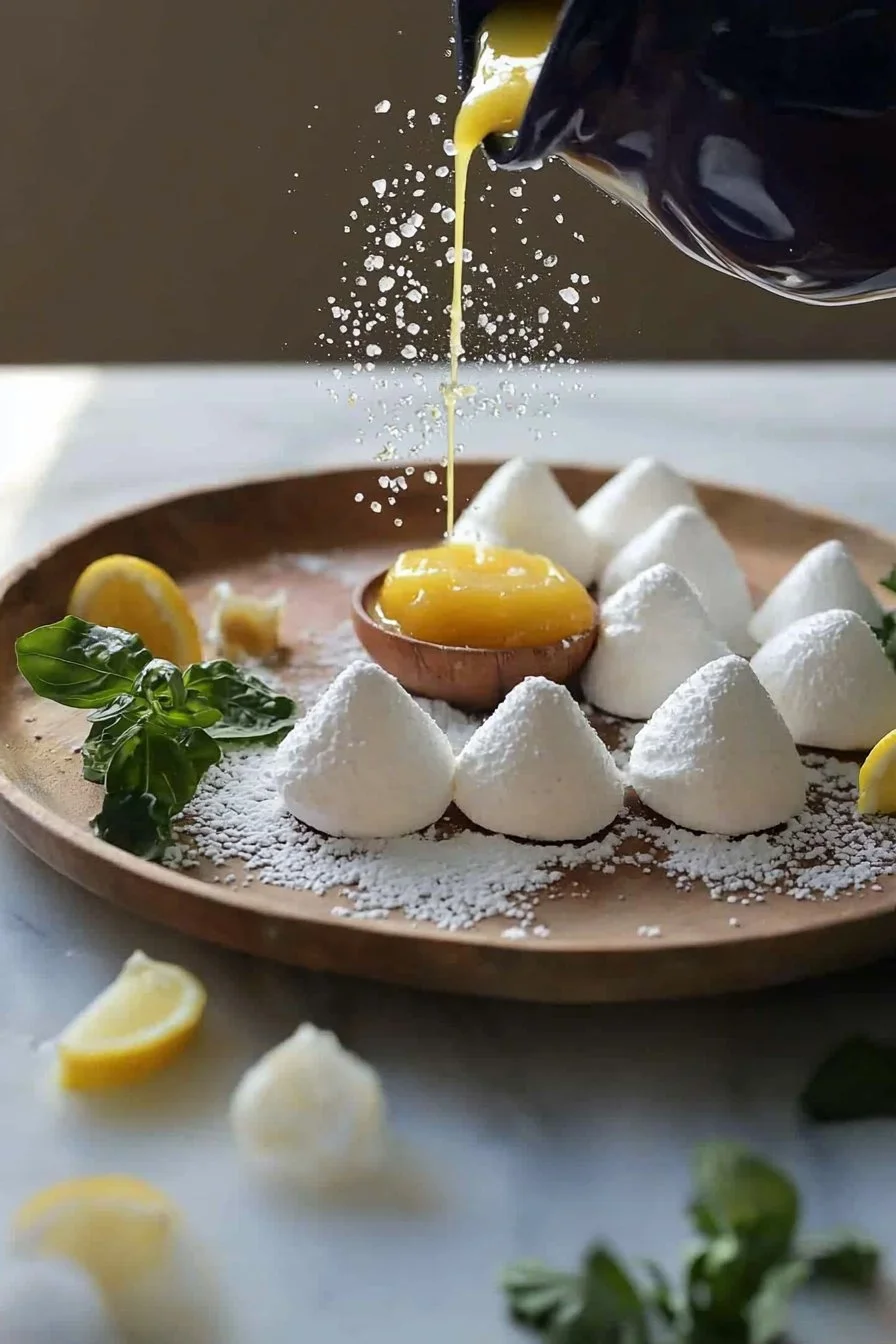 Mini Meringues with Lemon Curd